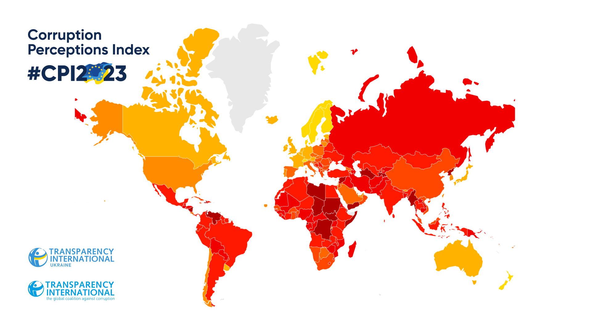 The 2023 Corruption Perceptions Index in the world